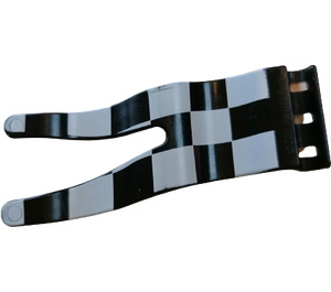 Duplo Black Flag 2 x 5 with Black & White Chequered Flag with Holes ...
