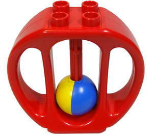 Duplo Oval Rattle with Yellow and Blue Ball | Brick Owl - LEGO Marketplace