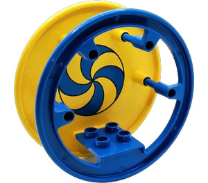 Duplo Playground Circus Wheel with Blue Swirl Pattern (2198) | Brick Owl
