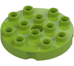 Duplo Round Plate 4 x 4 with Hole and Locking Ridges (98222) | Brick Owl