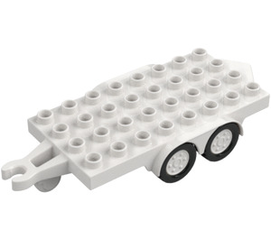 Duplo Vehicle Trailer with White Wheels (35027) | Brick Owl - LEGO ...