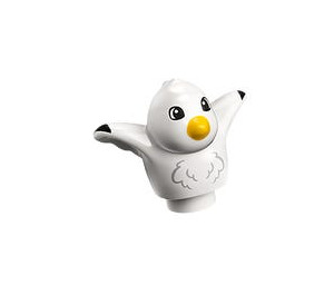 Duplo White Bird with Black Wing Tips and Yellow Beak (27370 / 46566 ...