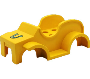 Duplo Yellow Car Body with Blue Horseshoe | Brick Owl - LEGO Marketplace