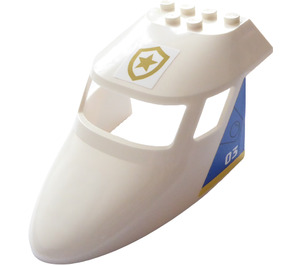 LEGO Airplane Cockpit 6 x 10 x 4 with Police Badge and '03' on Both ...