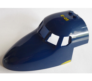 LEGO Airplane Cockpit 6 x 10 x 4 with yellow 'E-09' Sticker (18907 ...