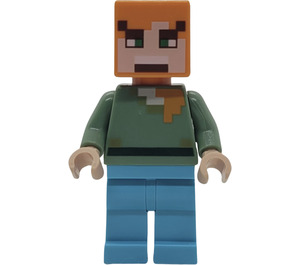 LEGO Alex with Medium Azure Legs and Reddish Brown Squares on Face ...