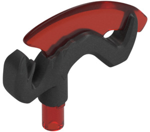 LEGO Axe Head with Snake and Transparent Red Curved Blade (25276 ...