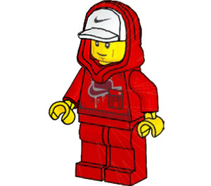 LEGO Basketball Player with Red Nike Outfit Minifigure | Brick Owl ...
