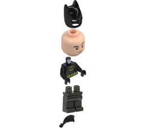 LEGO Batman with Black Suit and Yellow Belt with Rubber Cape Minifigure ...
