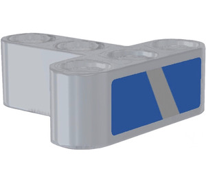 LEGO Beam 3 x 3 T-Shaped with 2 Blue Shapes (Right) Sticker (60484 ...