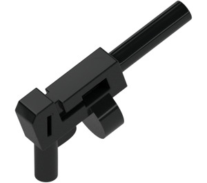 LEGO Black Automatic Long Barrel Pistol (85973) | Brick Owl