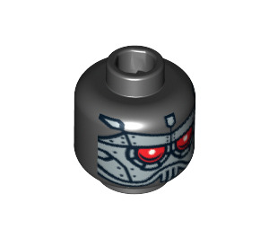 LEGO Black Evil Robot Head (3626 / 10779) | Brick Owl