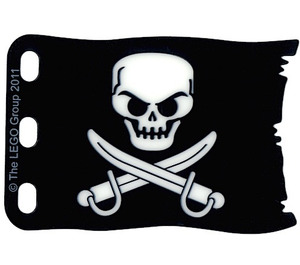 LEGO Black Flag 5 x 8 with White Skull and Crossed Cutlasses (98800 ...