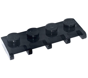 LEGO Black Hinge Plate 1 x 4 with Fingers (4315) | Brick Owl