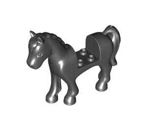 LEGO Black Horse with 2 x 2 Cutout with Black Mane (26552) | Brick Owl ...