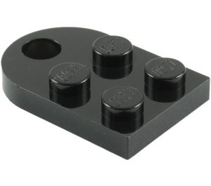 LEGO Black Plate 2 x 3 with Rounded End and Pin Hole (3176) | Brick Owl ...