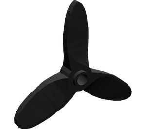 LEGO Black Propeller with 3 Blades with Small Pin Hole | Brick Owl ...