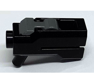 LEGO Black Shooter Gun (Square) with Dark Stone Gray Trigger (77989 ...