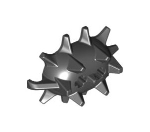 LEGO Black Spiked Ball Half with 2 Axle Holes (54177) | Brick Owl