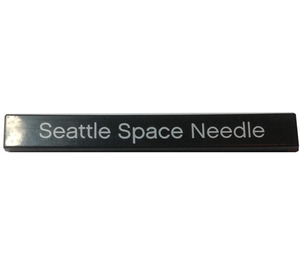 LEGO Black Tile 1 x 8 with "Seattle Space Needle" (4162 / 85867 ...