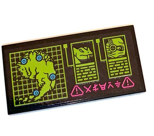 LEGO Black Tile 2 x 4 with Alert (Ninjago Language), Map of Ninjago ...