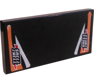 LEGO Black Tile 2 x 4 with 'SMELL ZWELL' Sticker (87079) | Brick Owl ...