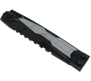 LEGO Black Wedge 4 x 16 Triple Curved with SW V-wing Starfighter ...