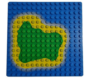 LEGO Blue Baseplate 16 x 16 with Island and Water (6098) | Brick Owl