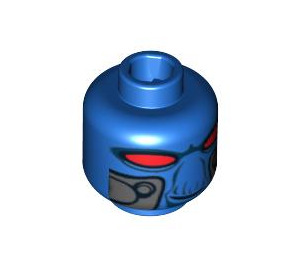 LEGO Blue Minifigure Head with Alien Face, Red Eyes and Breathing ...