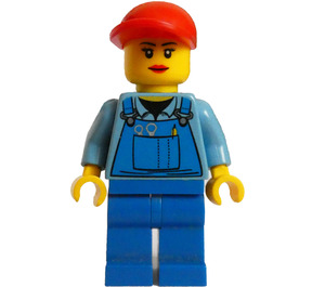 LEGO Blue Overalls with Tools and Red Cap Minifigure | Brick Owl