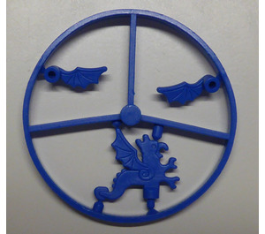 LEGO Blue Plume Wheel with Dragon and Wings | Brick Owl - LEGO Marketplace