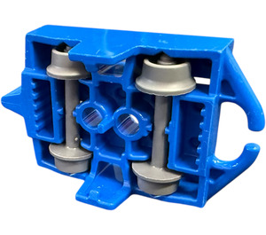 LEGO Blue Roller Coaster Chassis with Gray Wheels | Brick Owl