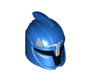 LEGO Blue Senate Commando Helmet with Black Markings and Angled White ...