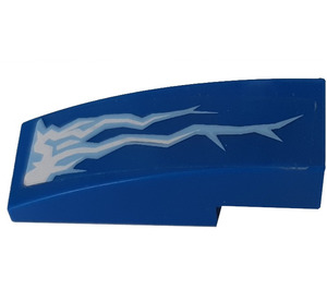 LEGO Blue Slope 1 x 3 Curved with Lightning Flashes (Right) Sticker ...