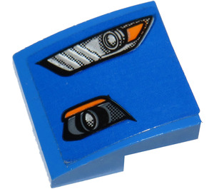 LEGO Blue Slope 2 x 2 Curved with Headlight / Fog Light (Model Left ...