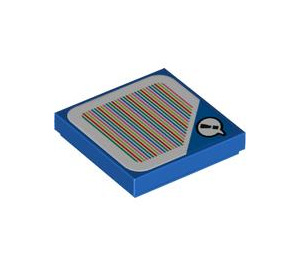 LEGO Blue Tile 2 x 2 with Super Mario Scanner Code - Blue Toad ...