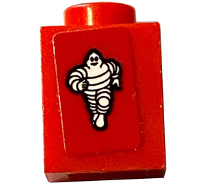LEGO Brick 1 x 1 with Hole with Michelin Man Logo Sticker (6541 ...