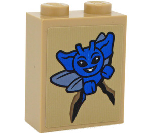 LEGO Brick 1 x 2 x 2 with Transparent Dark Blue Cornish Pixie Sticker ...