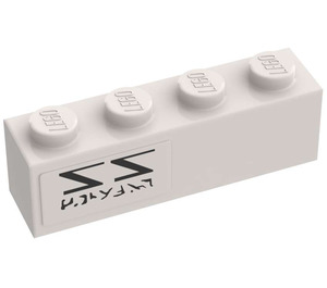 LEGO Brick 1 x 4 with 'ZZ' SW Red Five X-wing Starfighter Pattern ...