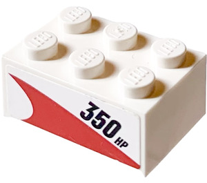 LEGO Brick 2 x 3 with '350 HP' (Right) Sticker (3002) | Brick Owl ...