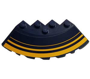 LEGO Brick 6 x 6 Round (25°) Corner with Lines Sticker (95188) | Brick ...