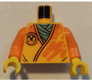 LEGO Bright Light Orange Minifig Torso Robe with Orange Trim, Dragon ...