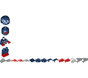 LEGO Captain America (Sam Wilson) with Wings Minifigure without ...