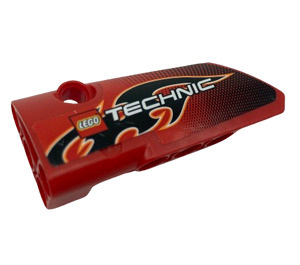 LEGO Curved Panel 3 Left with Flames and LEGO Technic Logo Sticker ...