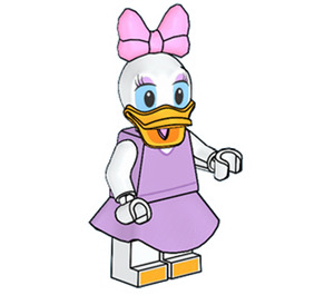 LEGO Daisy Duck with Lavender Dress and Bright Pink Bow Minifigure ...