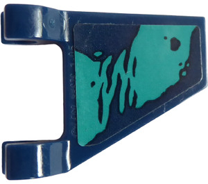 LEGO Dark Blue Flag 2 x 2 Angled with Dark Azure Pattern Right Side ...