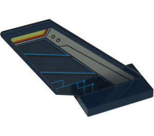 LEGO Dark Blue Rudder 2 x 4 x 6 with Silver Edge and Dark Blue Rudder ...