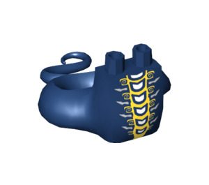 LEGO Dark Blue Snake Lower Body with Yellow and Light Blue Scales ...