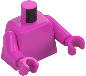 LEGO Dark Pink Plain Torso with Arms and Hands (73403 / 76382) | Brick Owl