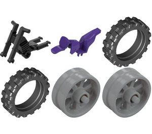 LEGO Dark Purple Dirt Bike with Black Chassis and Medium Stone Gray Wheels | Brick Owl - LEGO ...